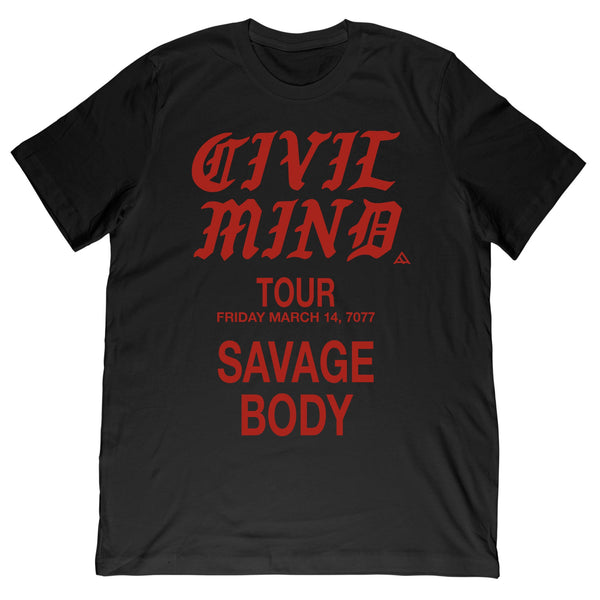 Civil Mind Tour Tee – The Alpha Academy